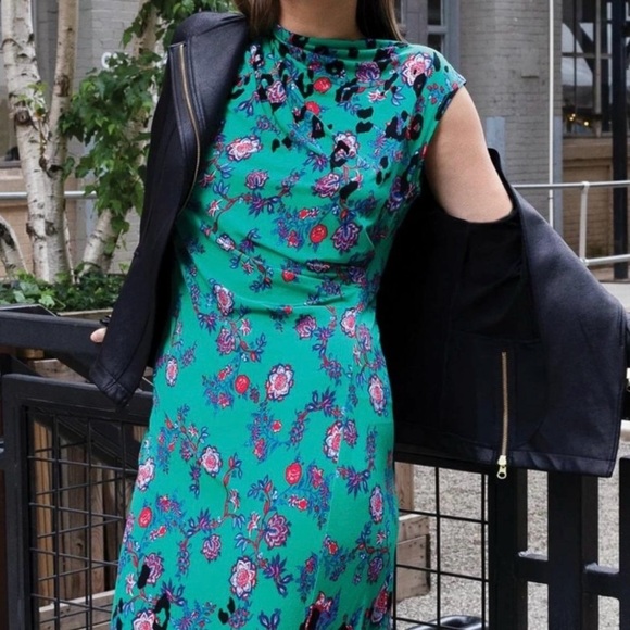 Clara Sun Woo | Dresses | Clara Sun Woo Jade Side Slit Draped Midi ...